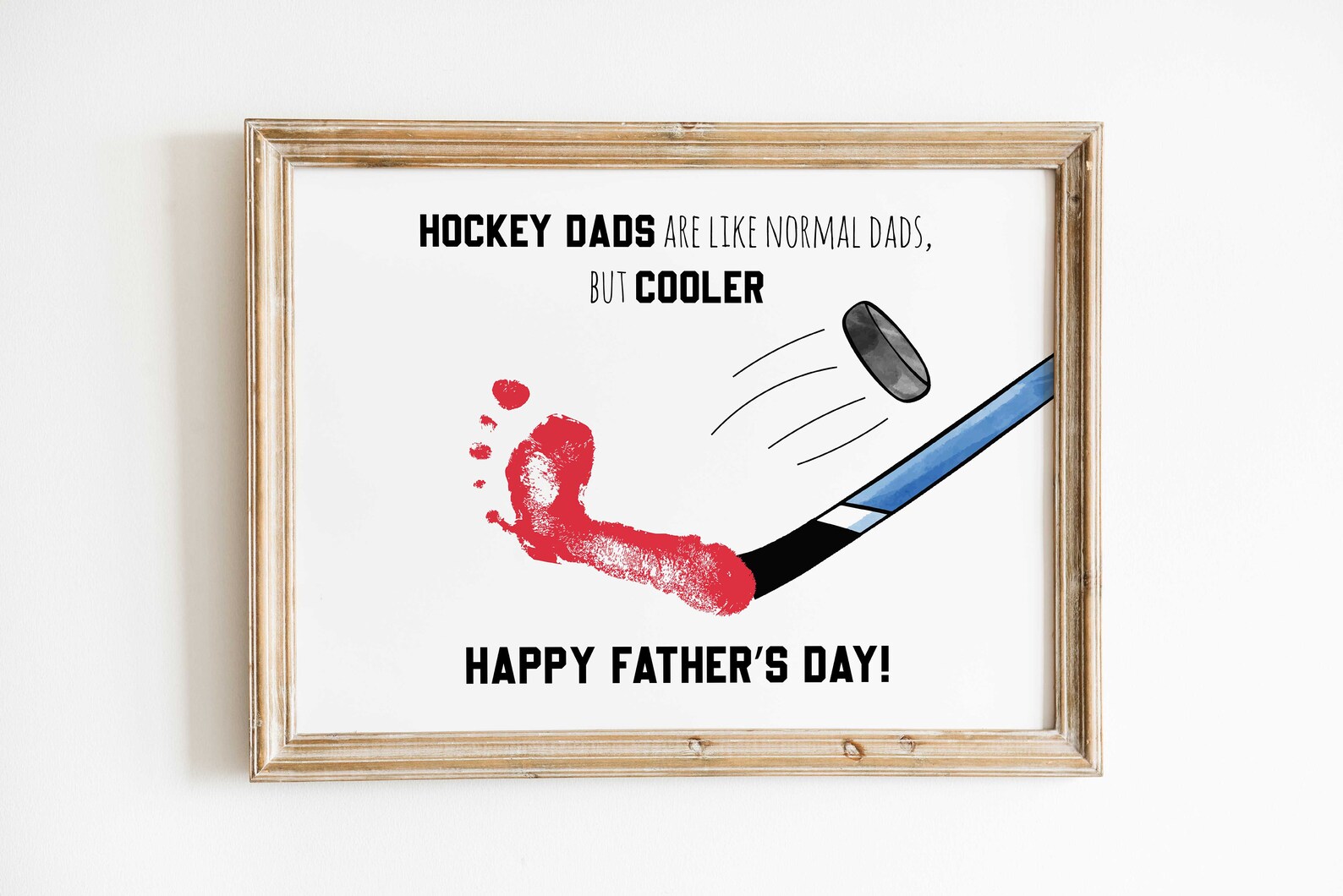 Fathers Day Gift, Gift for Dad, Fathers Day Ice Hockey Handprint ...