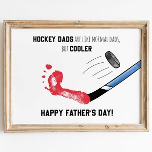 Fathers Day Gift, Gift for Dad, Fathers Day Ice Hockey Handprint ...