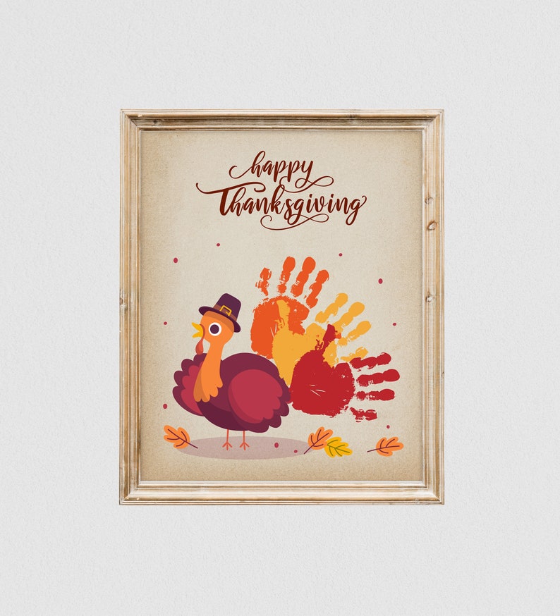 Happy Thanksgiving Handprint Art Craft Kids Handprint Art - Etsy