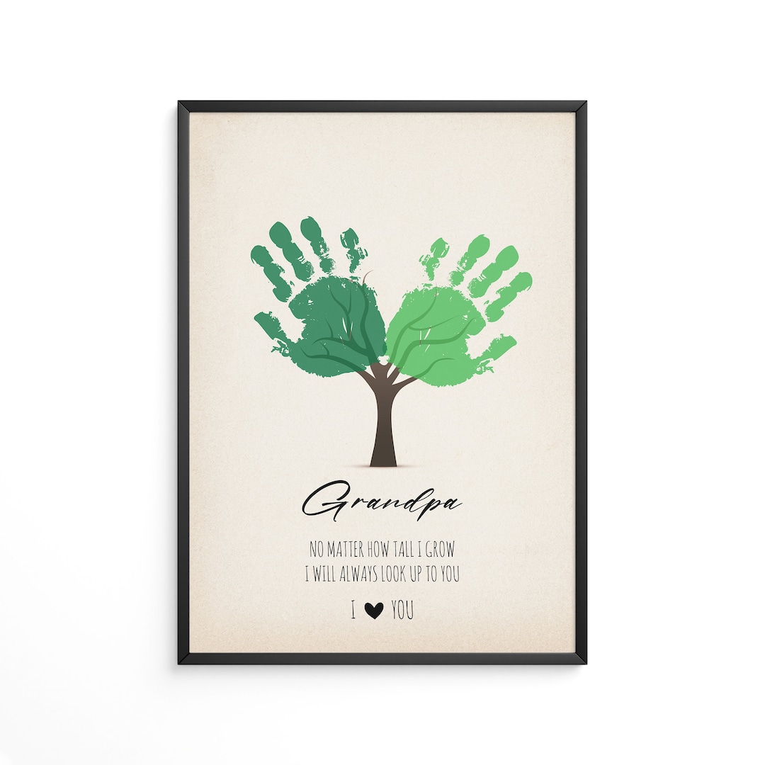 Handprint Tree, Handprint Art Craft, No Matter How Tall I Grow, Gift ...