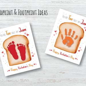 Valentine's Day Handprint Footprint Art Craft Set of 9, Love Valentines ...