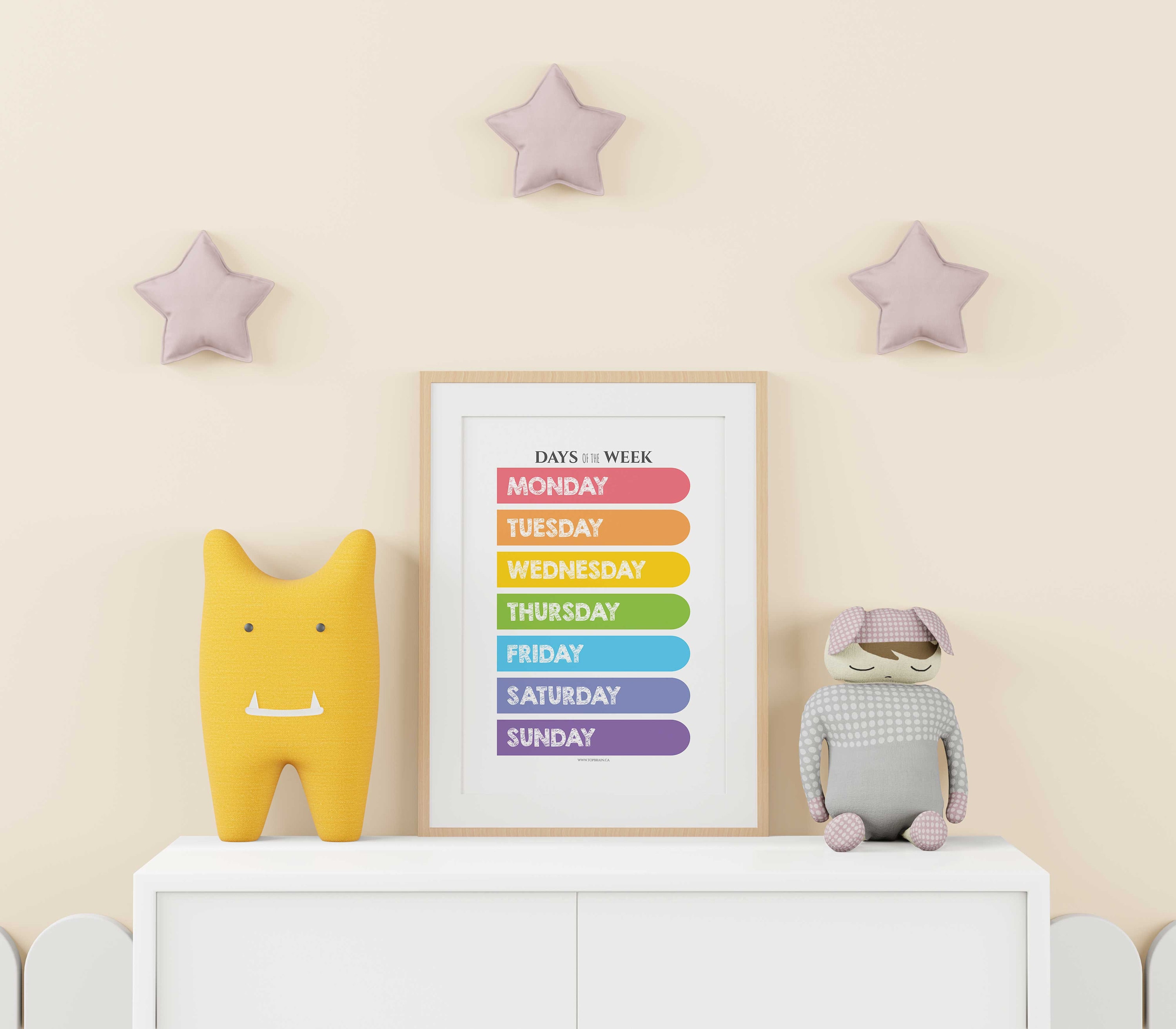 Days of the Week Educational Posters Wall Art Poster Playroom | Etsy