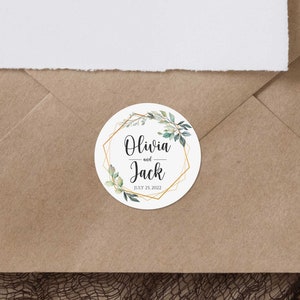 Wedding Favor Custom Stickers, Round Wedding Stickers, Wedding ...