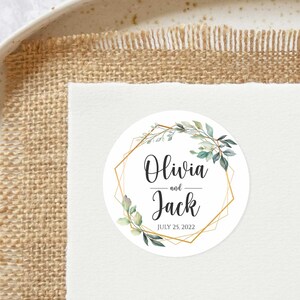 Wedding Favor Custom Stickers, Round Wedding Stickers, Wedding ...
