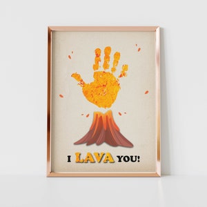 Handprint Art Craft, I LAVA YOU, Valentine's Day Art, Mother's Day ...