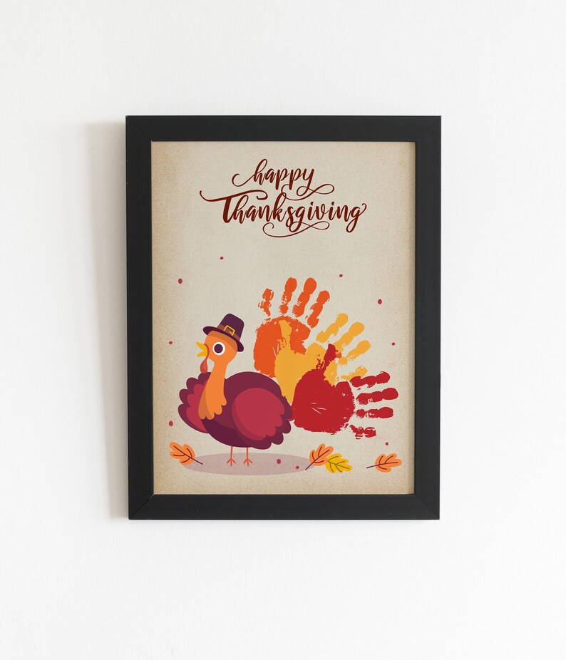 Happy Thanksgiving Handprint Art Craft Kids Handprint Art - Etsy