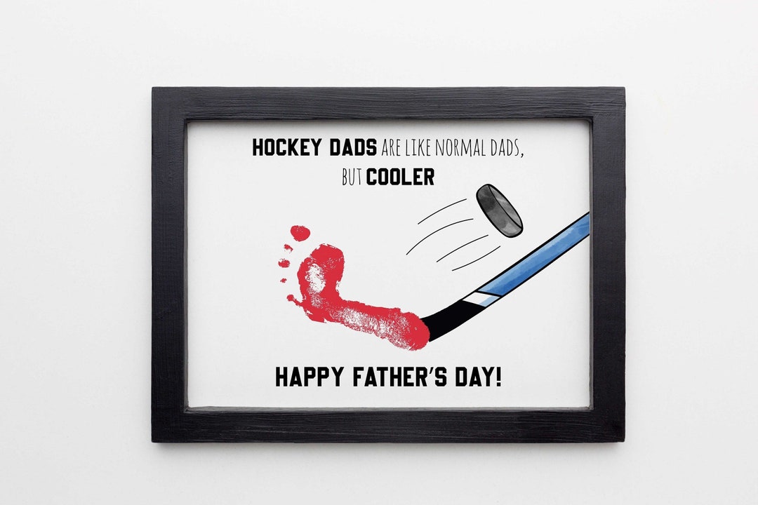 Fathers Day Gift, Gift for Dad, Fathers Day Ice Hockey Handprint ...