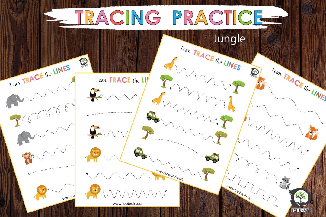 Tracing Practice Kids Activity, Preschool Busy Binder, Kindergarten ...