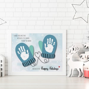 Mitten Poem Handprints Footprints Art Craft, Baby Toddler Kids Art ...