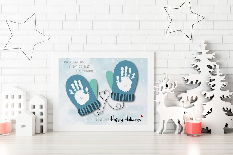 Mitten Poem Handprints Footprints Art Craft, Baby Toddler Kids Art ...