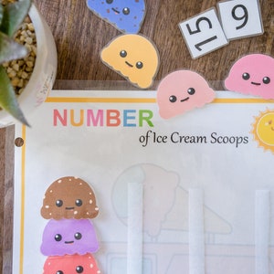 Ice Cream Toddler Busy Book: Montessori Inspired Learning With Counting ...