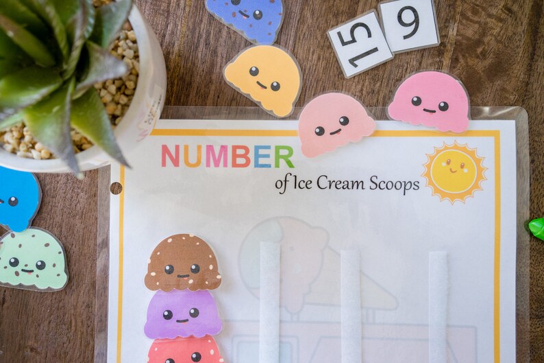 Ice Cream Toddler Busy Book Montessori Busy Book Count the - Etsy