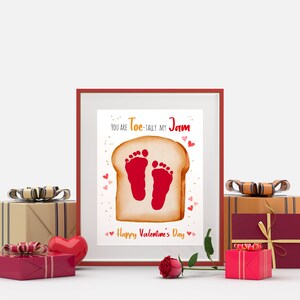 Jam Valentines Day Handprint Footprint Art Craft, Valentines Day Gift ...