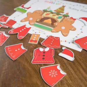 Dress up the Gingerbread Man Busy Book Activity Worksheet Printable PDF ...