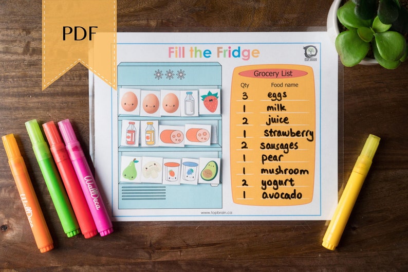 Food Counting Preschool Busy Book Busy Binder Numbers - Etsy