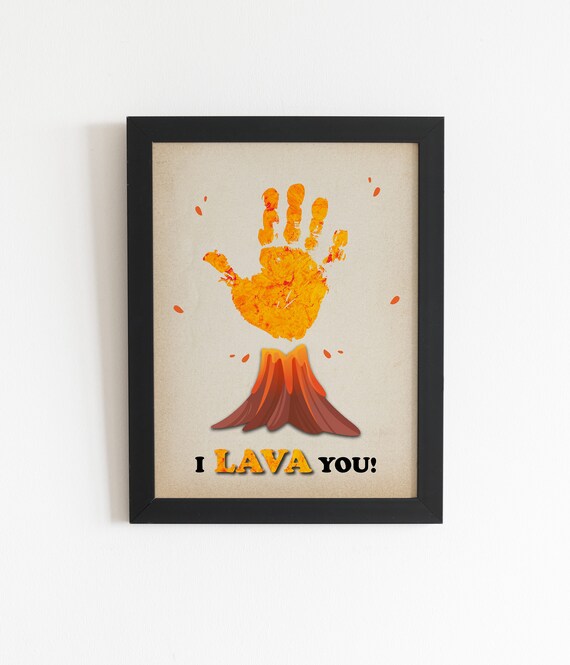 Handprint Art Craft I LAVA YOU Valentine's Day Art - Etsy