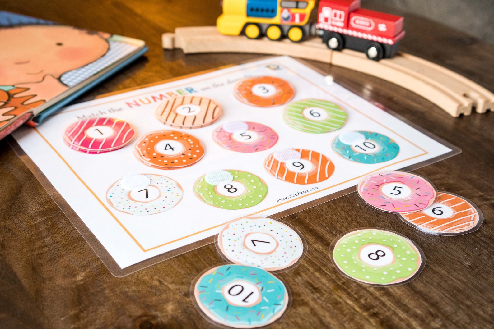 Match Numbers on the Donuts Printable Toddler Activities - Etsy