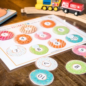 Match Numbers on the Donuts Printable, Toddler Activities, Toddler Busy ...