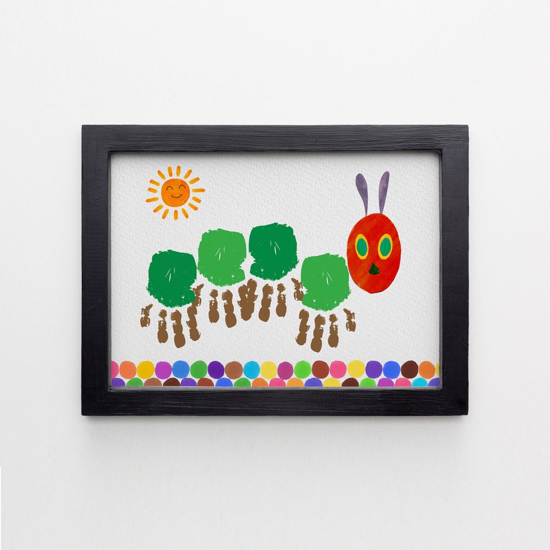 The Hungry Caterpillar, Handprint Footprint DIY Art Craft, Kids Toddler ...