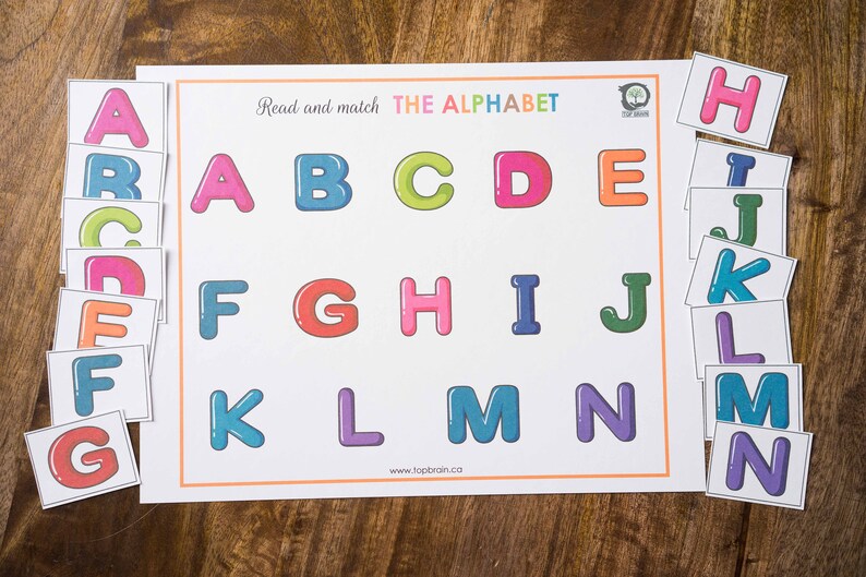 Alphabet Matching Busy Binder Quiet Book Alphabet Worksheet - Etsy Canada