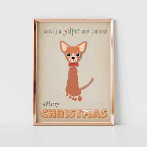 Christmas Gift for Dog Lovers, Christmas Handprint Footprint Art Craft ...