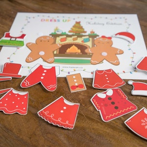 Dress up the Gingerbread Man Busy Book Activity Worksheet Printable PDF ...