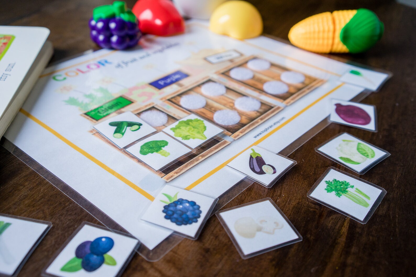 Color Sorting Busy Book Printable. Color Matching Game | Etsy