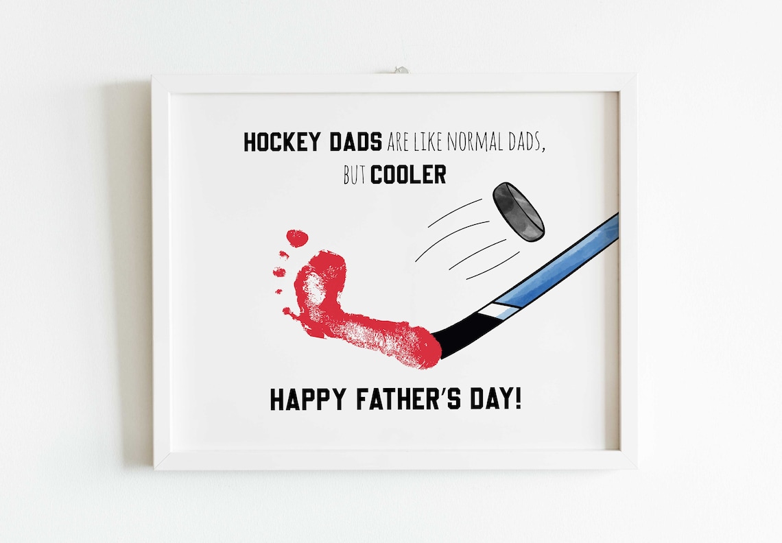 Hockey Dad Handprint Art, Father's Day Gift (digital Download) - Etsy