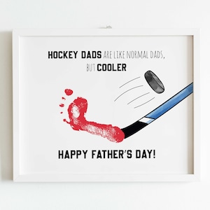 Fathers Day Gift, Gift for Dad, Fathers Day Ice Hockey Handprint ...