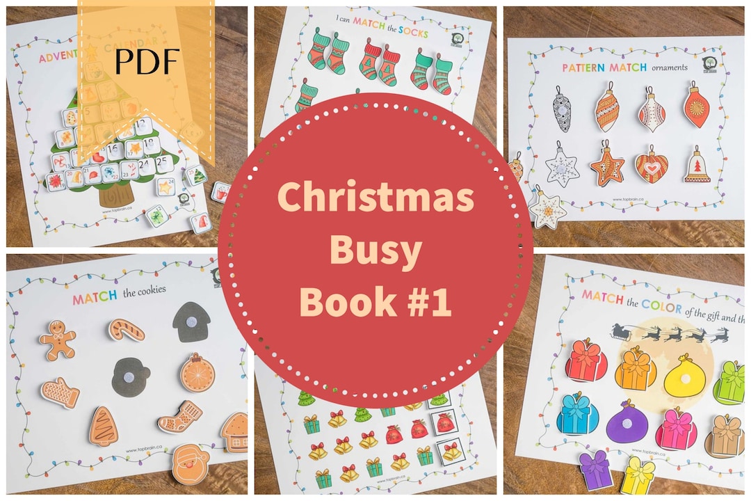 Christmas Busy Book, 6 Learning Activities (printable PDF) - Etsy