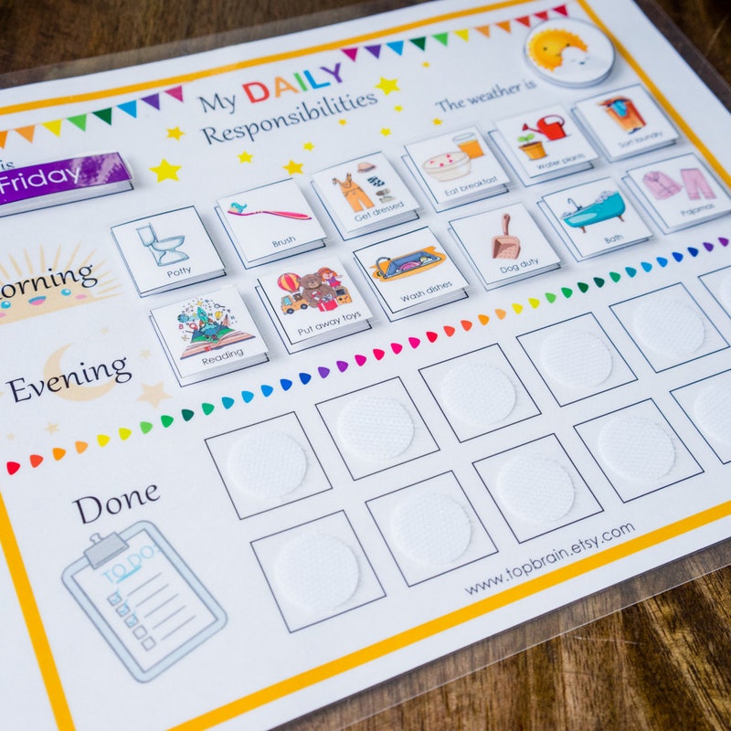 Kids Daily Task List - Etsy