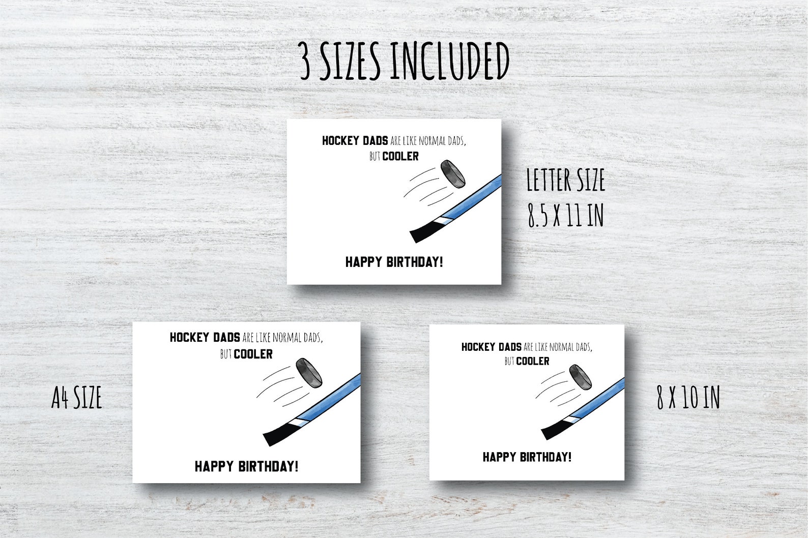 Hockey Dad Birthday Handprint Footprint Art Craft DIY Baby - Etsy