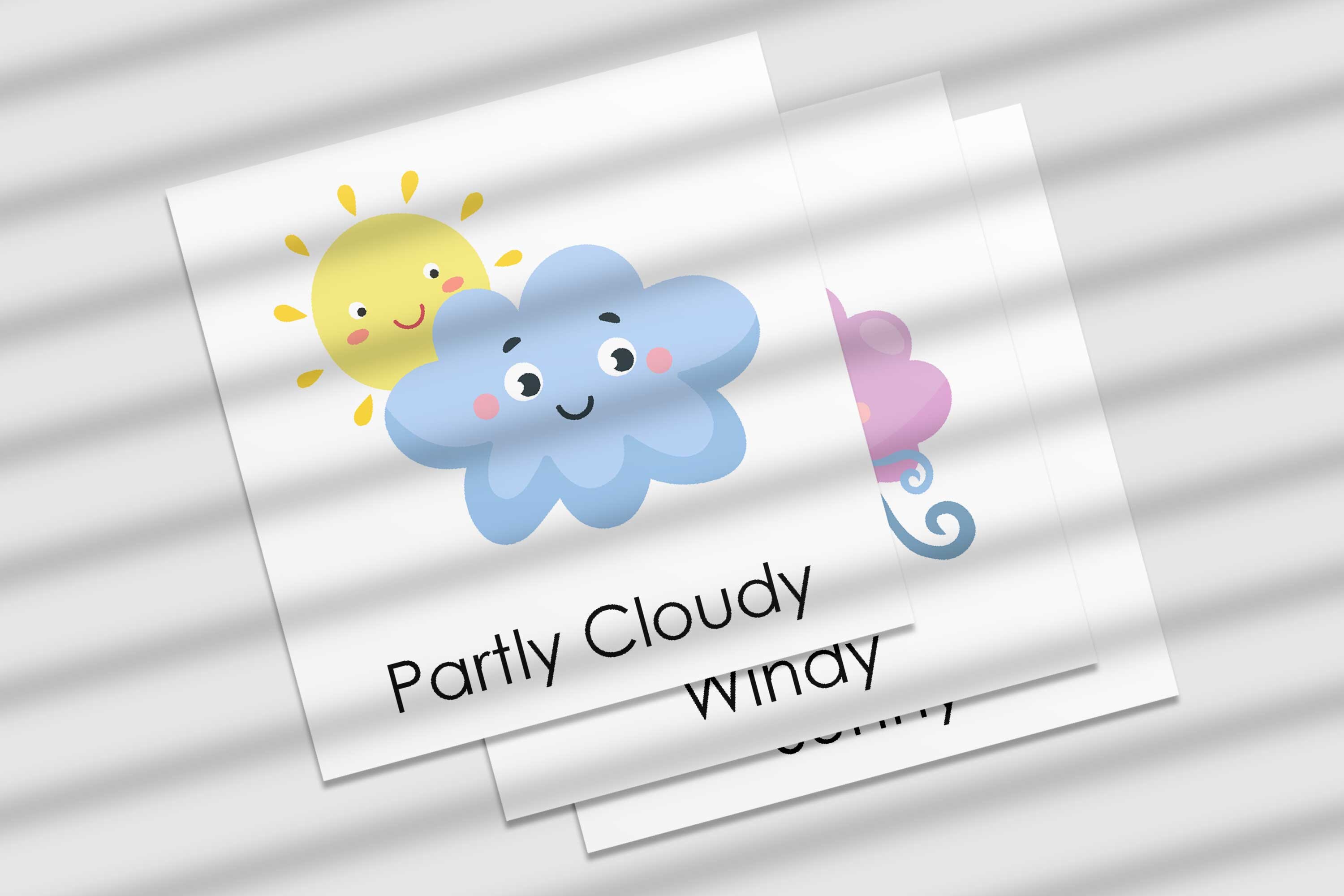 12 Weather Cards, Weather Flashcards, INSTANT DOWNLOAD, Toddler Weather ...