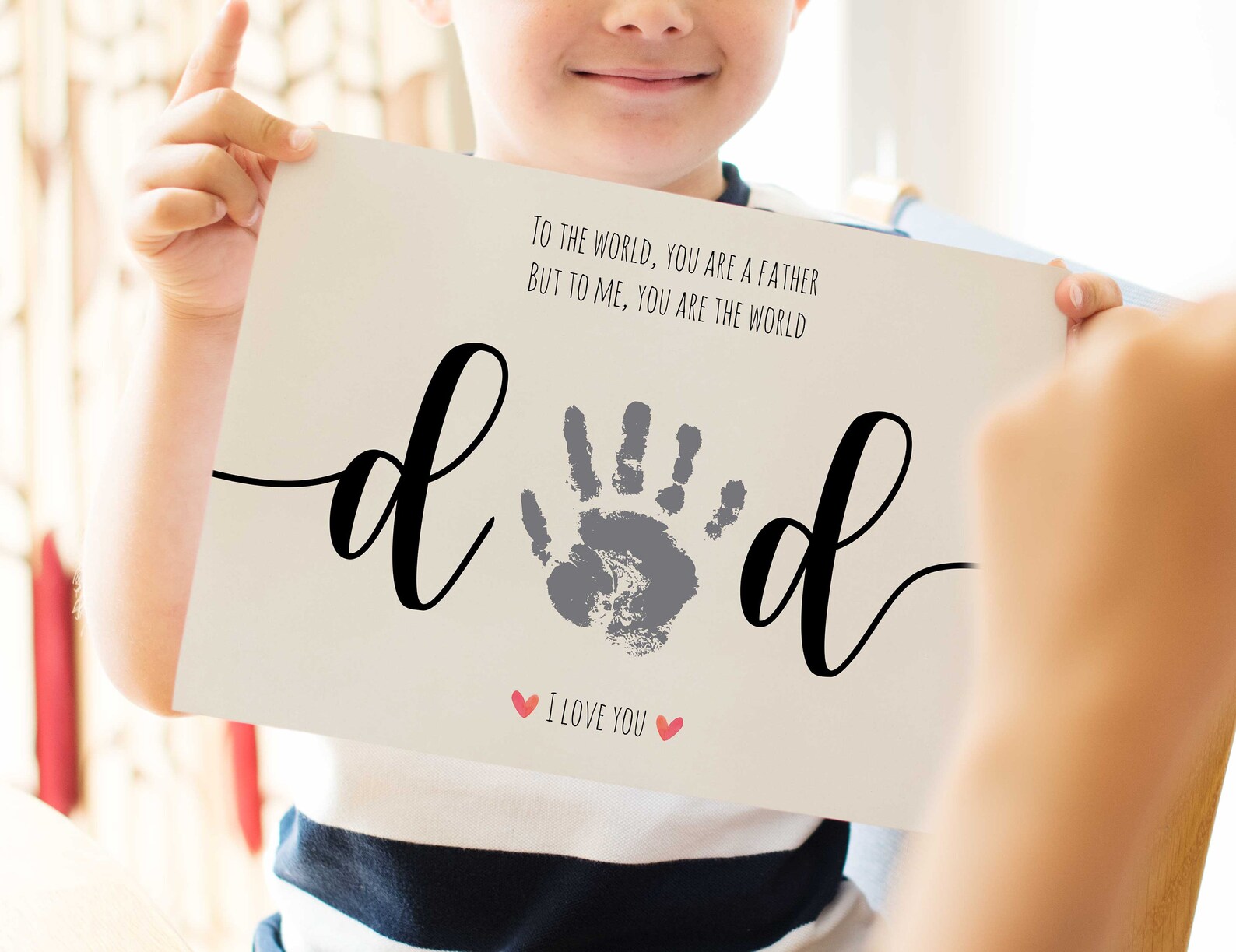 DAD Handprint Footprint Art Craft Father's Day Gift for - Etsy