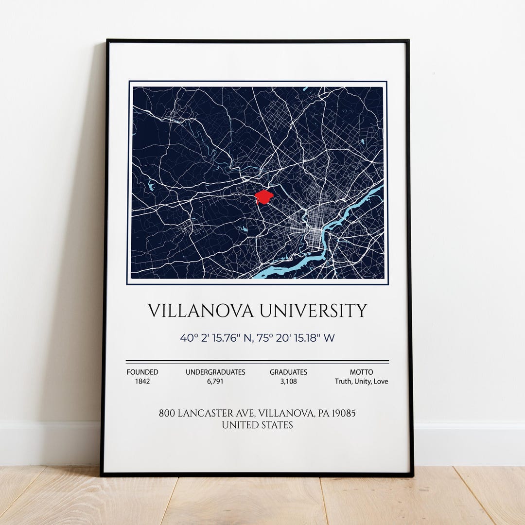 Personalized University Graduation Gift Print, Printable Villanova ...