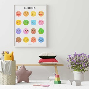 Emotions & Feelings Educational Wall Art Poster, Playroom Prints ...