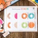 Donut Pattern Match Busy Book Printable, Toddler Busy Binder, Preschool ...