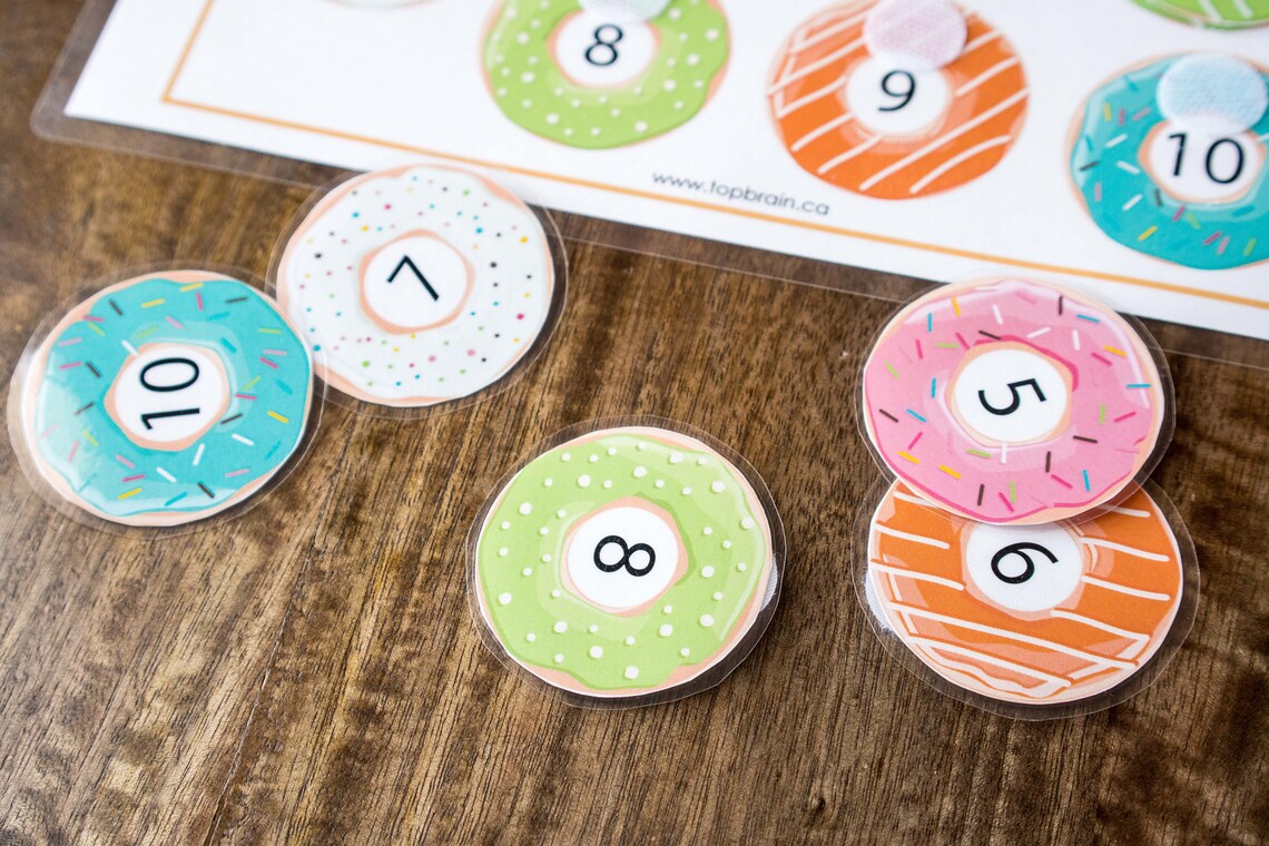 Match Numbers on the Donuts Printable Toddler Activities - Etsy