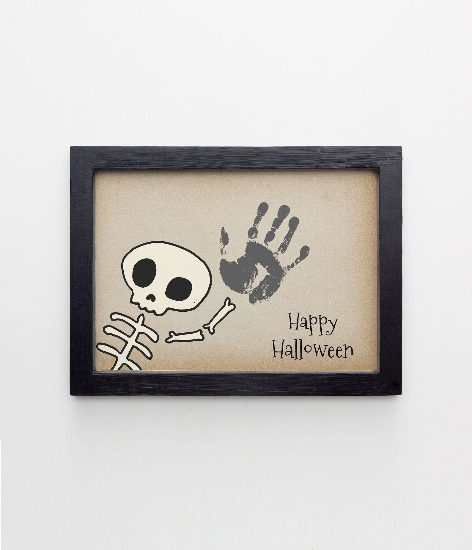 Halloween Handprint Art Skeleton, Baby Halloween Handprint Art ...