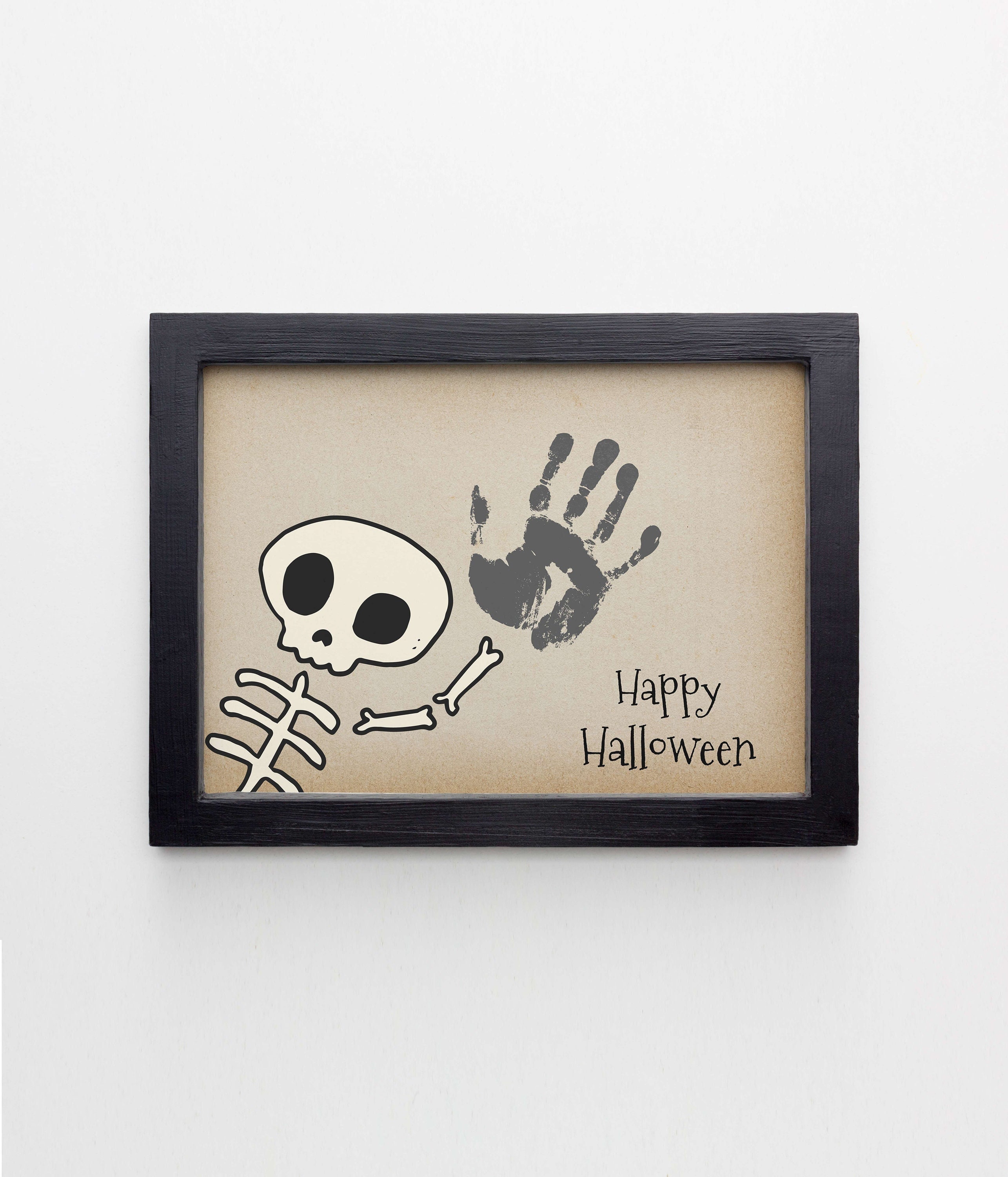 Halloween Handprint Art Skeleton, Baby Halloween Handprint Art ...