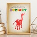 Dinosaur Handprint Art Craft, Mom Dad Happy Birthday Gift, Mother's Day ...