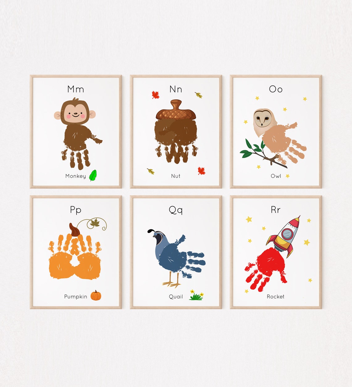 Alphabet Handprint Art Craft Kids Handprint Art Printable - Etsy