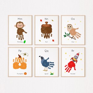 Alphabet Handprint Art Craft for Kids, Handprint Art Printable, ABC ...