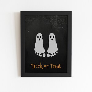 Halloween Handprint Art Ghost, My First Halloween Handprint Art ...