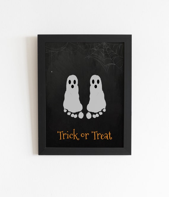 Halloween Ghost Handprint Art Halloween Handprint Crafts Toddlers And