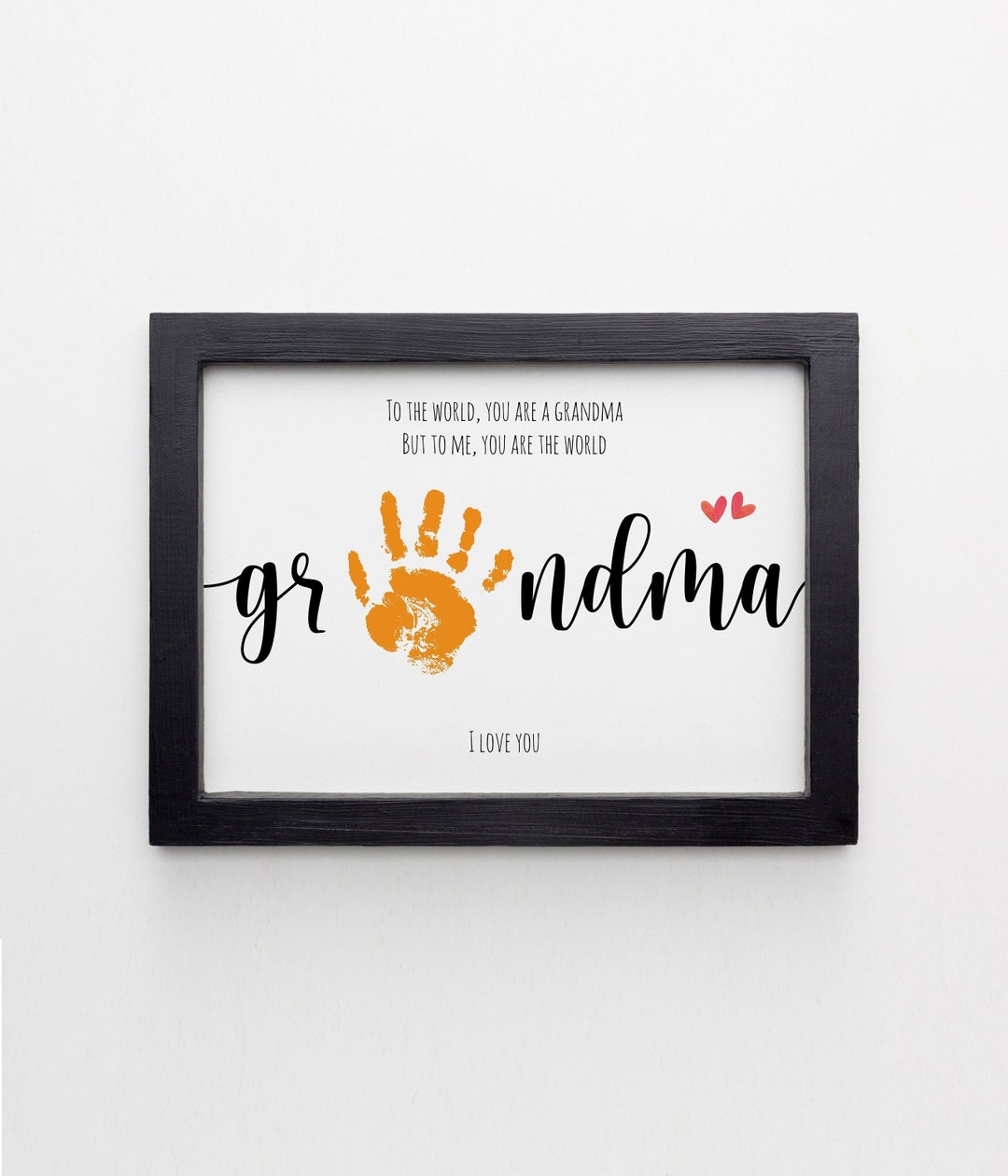 GRANDMA Handprint Footprint Art Craft, Mothers Day Gift for Mum, DIY ...