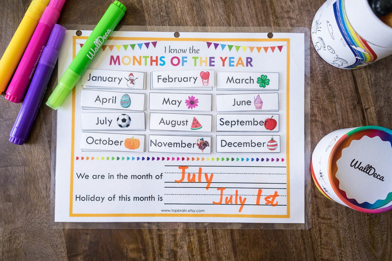 Circle Time Printable, Tell Time Instant Download, Preschool Clock ...