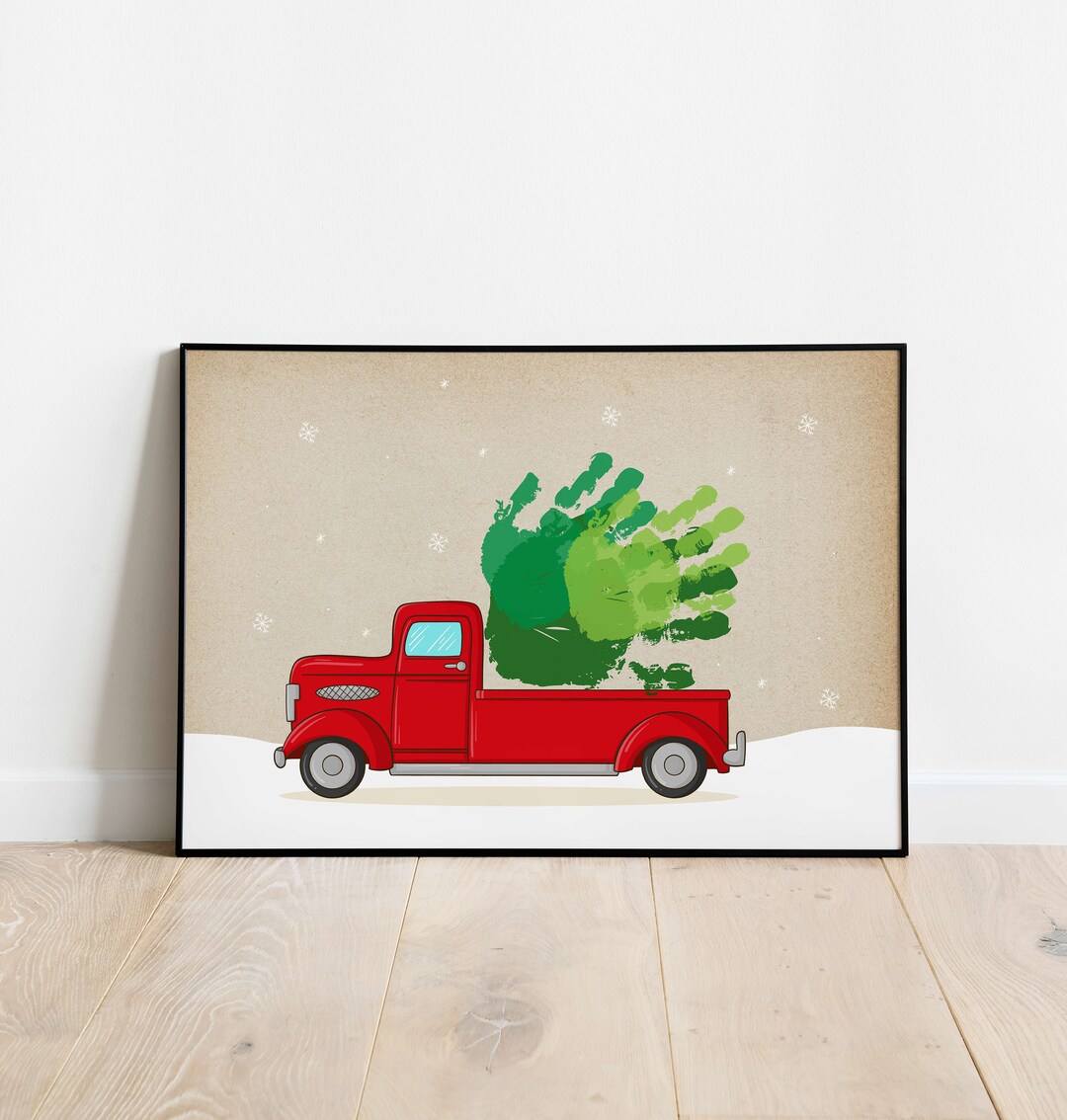 Christmas Handprint Art Craft Activity Printable, My First Christmas ...