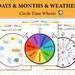 Days of the Week Month Year Printable Wheel for Pre-school - Etsy Canada