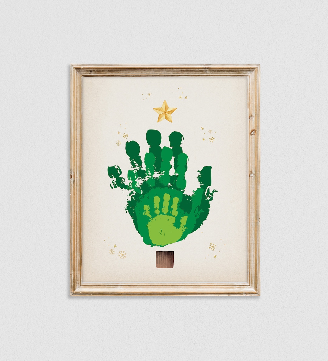 Christmas Tree Siblings Family Handprint Footprint Art Craft, Christmas ...
